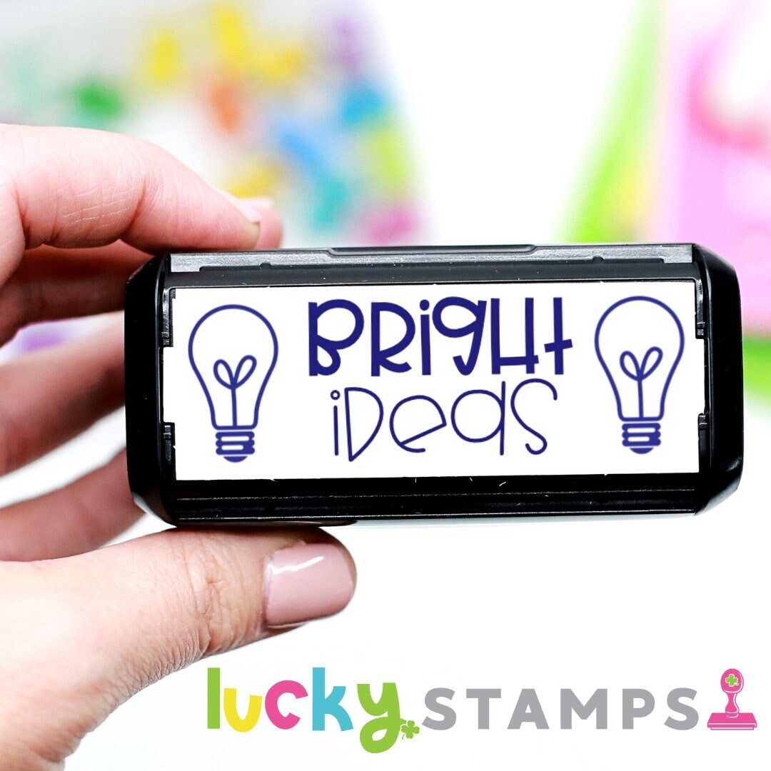 Lightbulb Stamp, Light Bulb Stamp, Bright Ideas, Teacher Stamp, Self ...