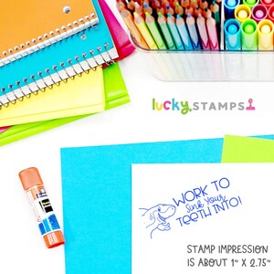 Shark Stamp, Shark Rubber Stamp, Shark Design Stamp, Work to Sink Your ...