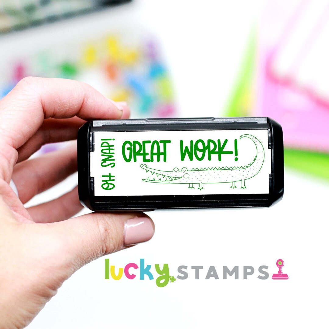 Oh Snap! Great Work! Self Inking Teacher Stamp, Self Inking Stamp ...