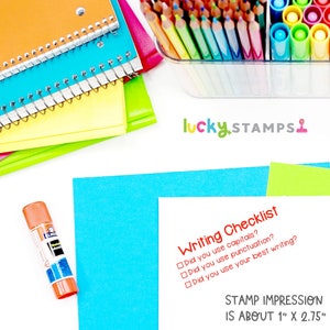 Checklist Stamp, Writing Checklist, Self-inking Teacher Stamp, Teacher ...
