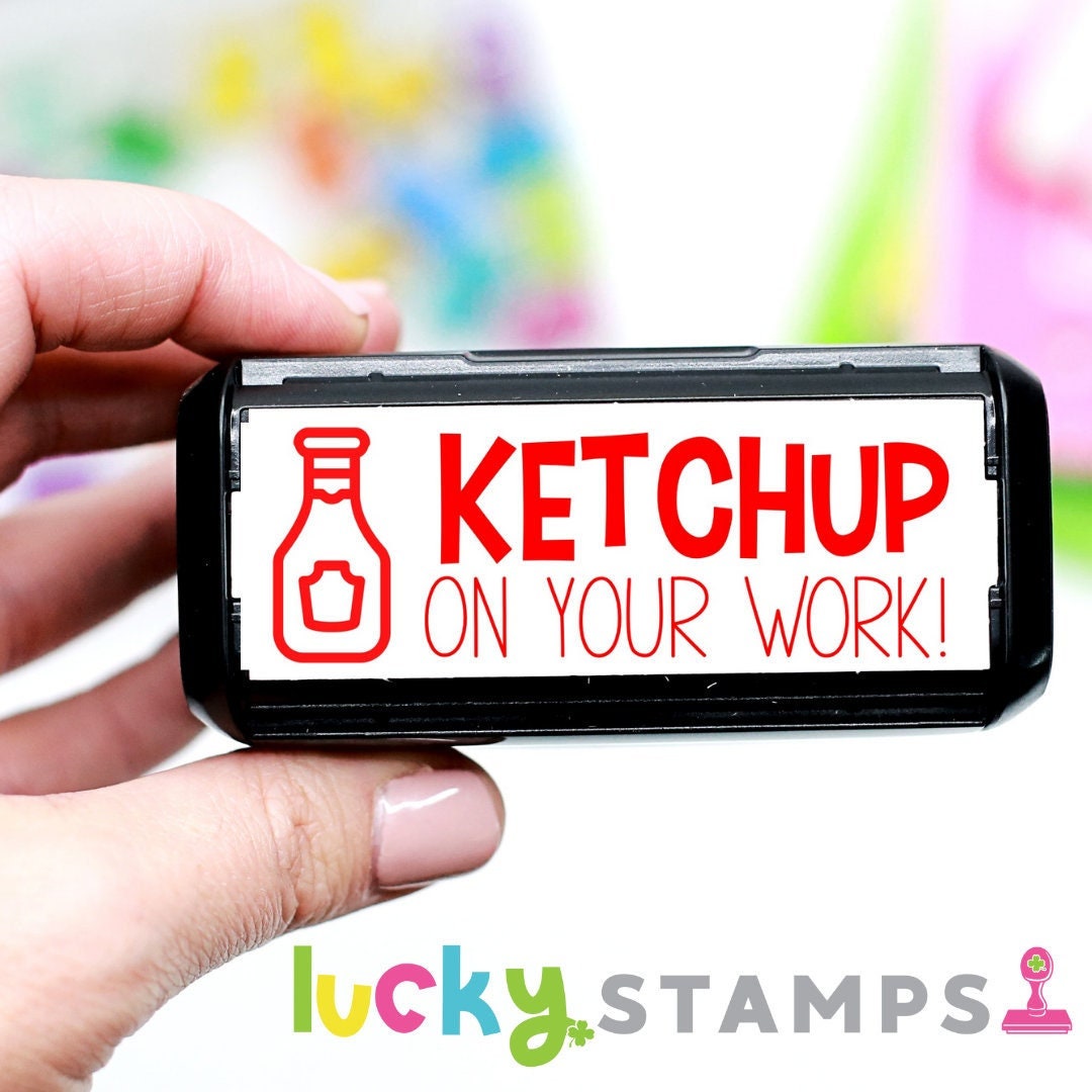 Ketchup Stamp, Ketchup Your Work, Missing Assignment Stamp, Catch up on ...