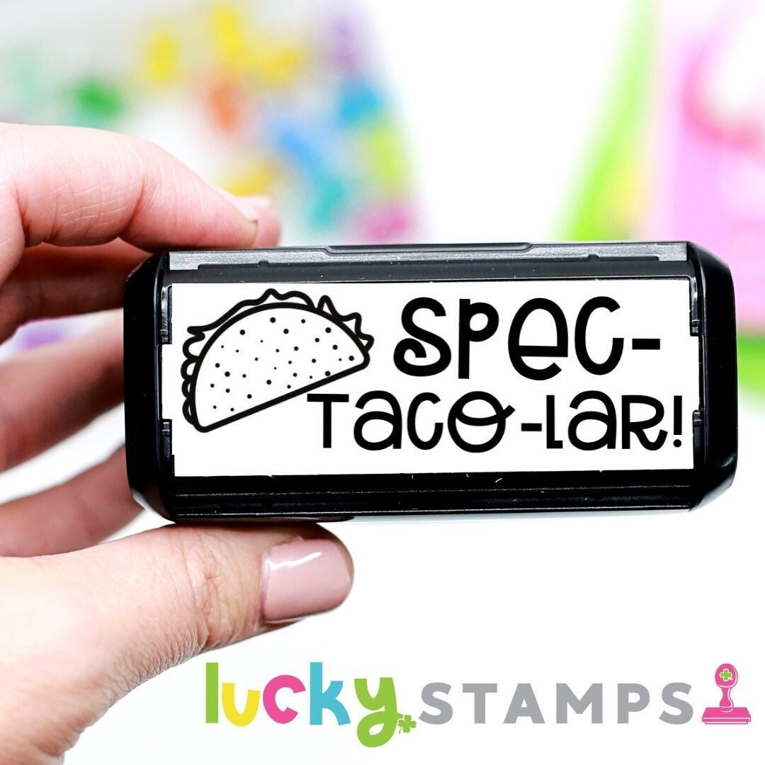 Taco Rubber Stamp, Teacher Taco Stamp, Spectacular Stamp, Food Stamp ...