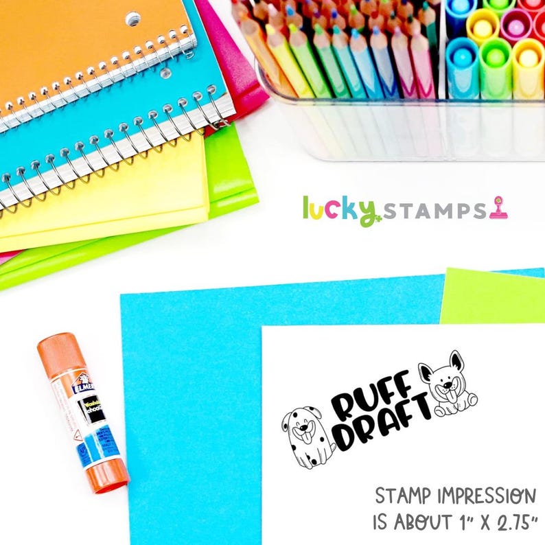 Ruff Draft Dog Teacher Stamp, Dog Stamp Self Inking Stamp, Teacher ...
