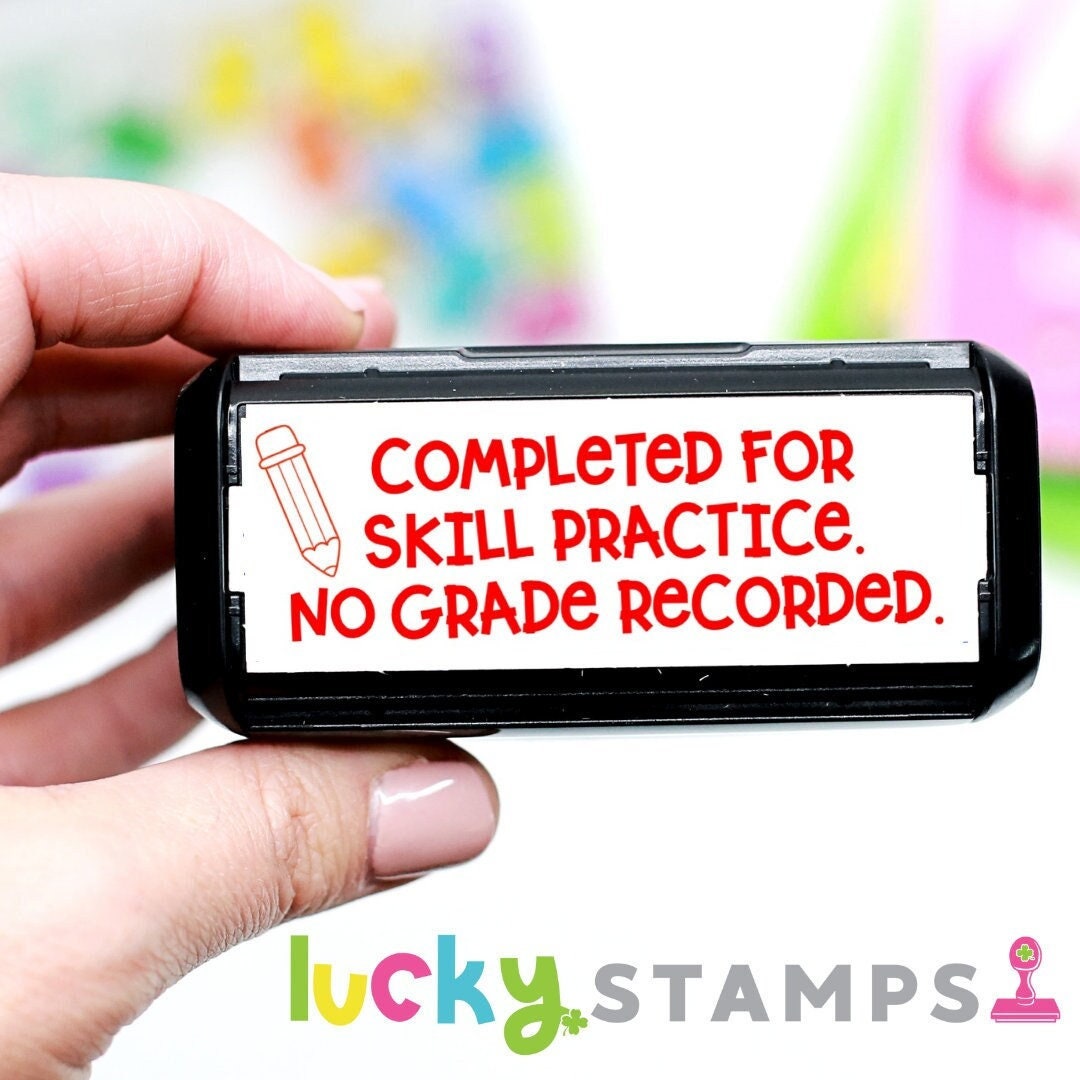 Skill Practice Stamp, Self-inking Teacher Stamp, Self Inking Stamp ...