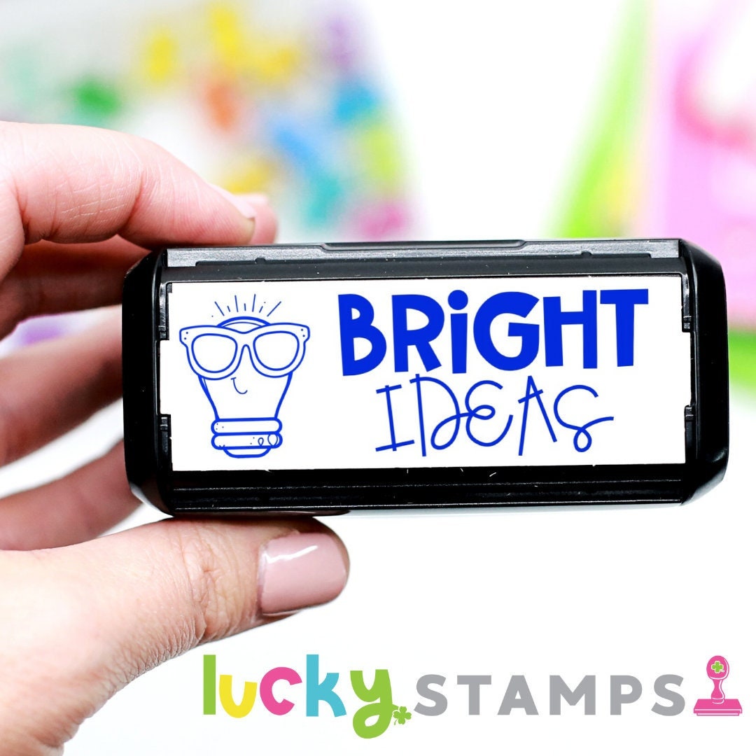 Lightbulb Stamp, Light Bulb Stamp, Bright Ideas, Teacher Stamp, Self ...