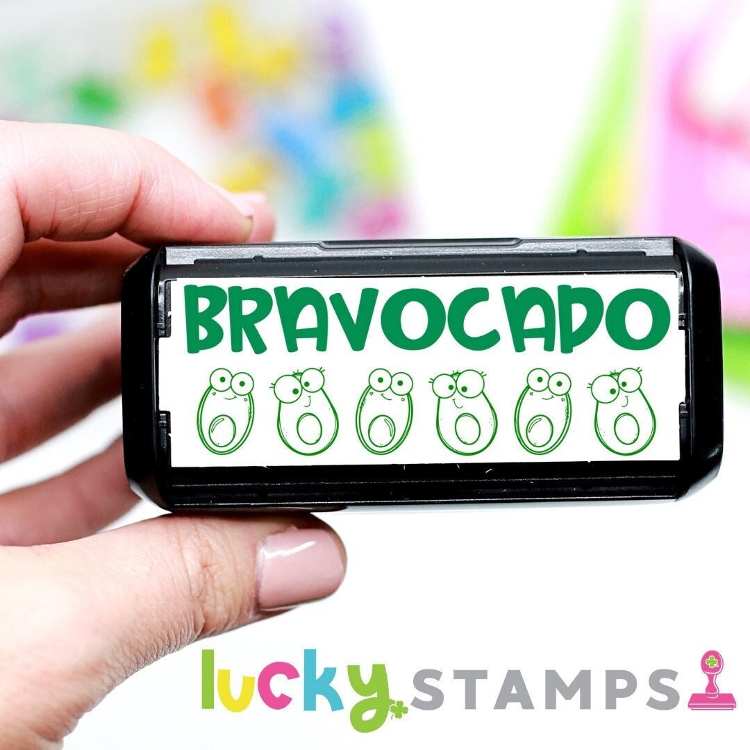 Bravocado Stamp, Avocado Stamp, Self-inking Stamp, Teacher Stamp ...