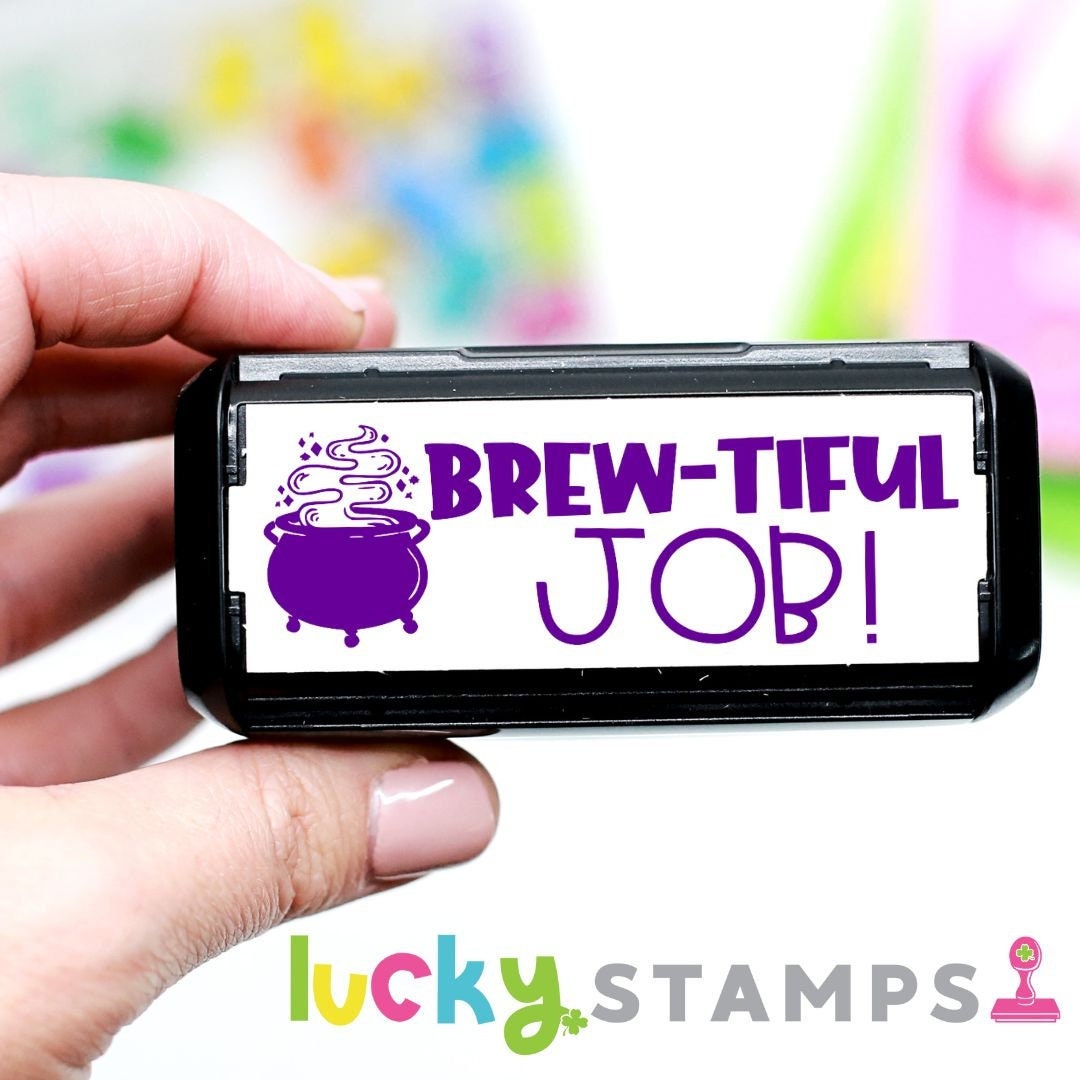 Brew Stamp, Brew-tiful Job! Self Inking Teacher Stamp, Self Inking ...
