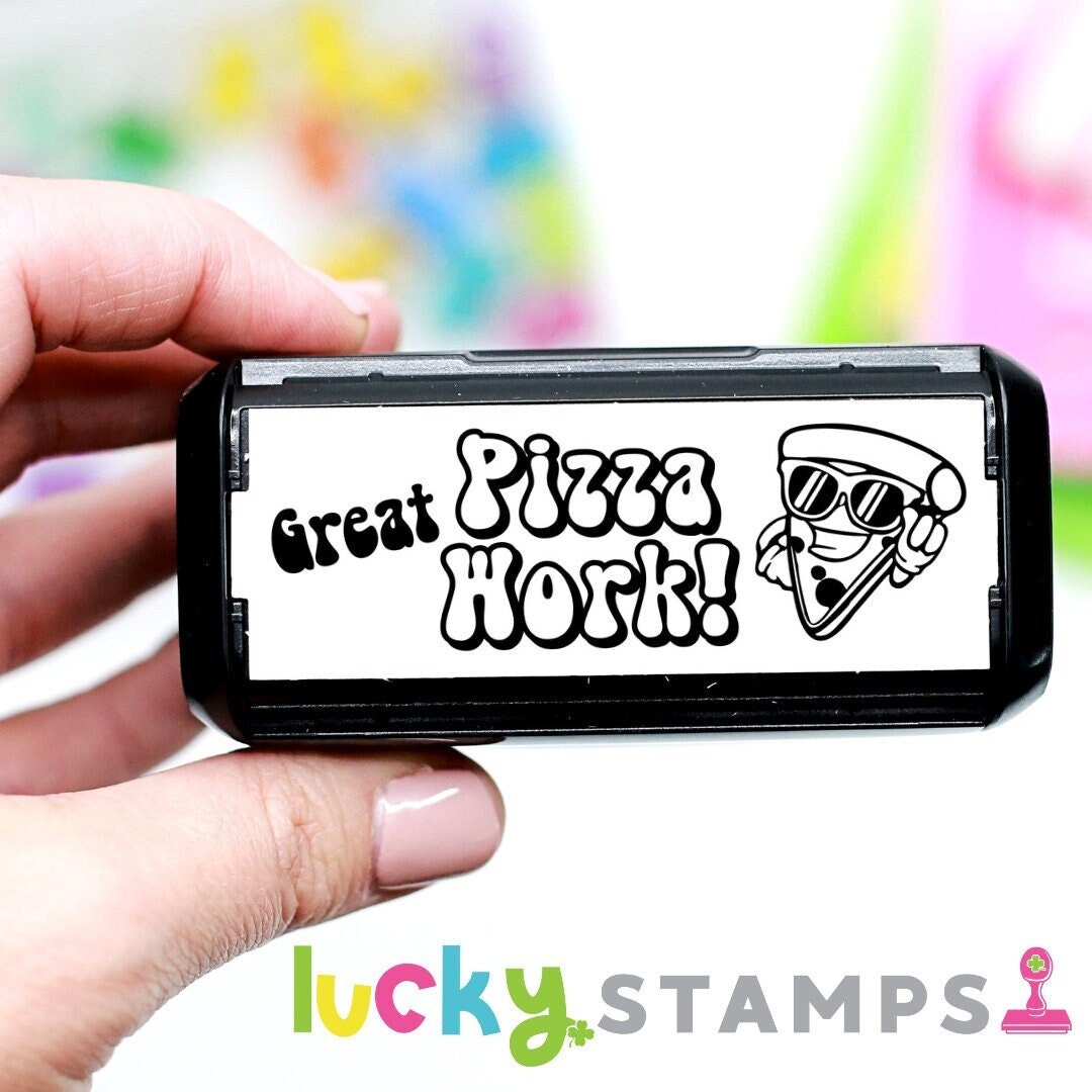 Great Pizza Work! Self-inking Teacher Stamp, Self Inking Stamp, Teacher ...