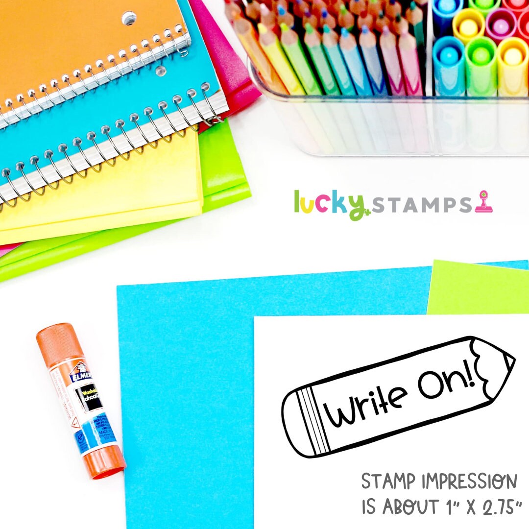 Write on Stamp, Pencil Stamp, Self-inking Teacher Stamp, Self-inking ...