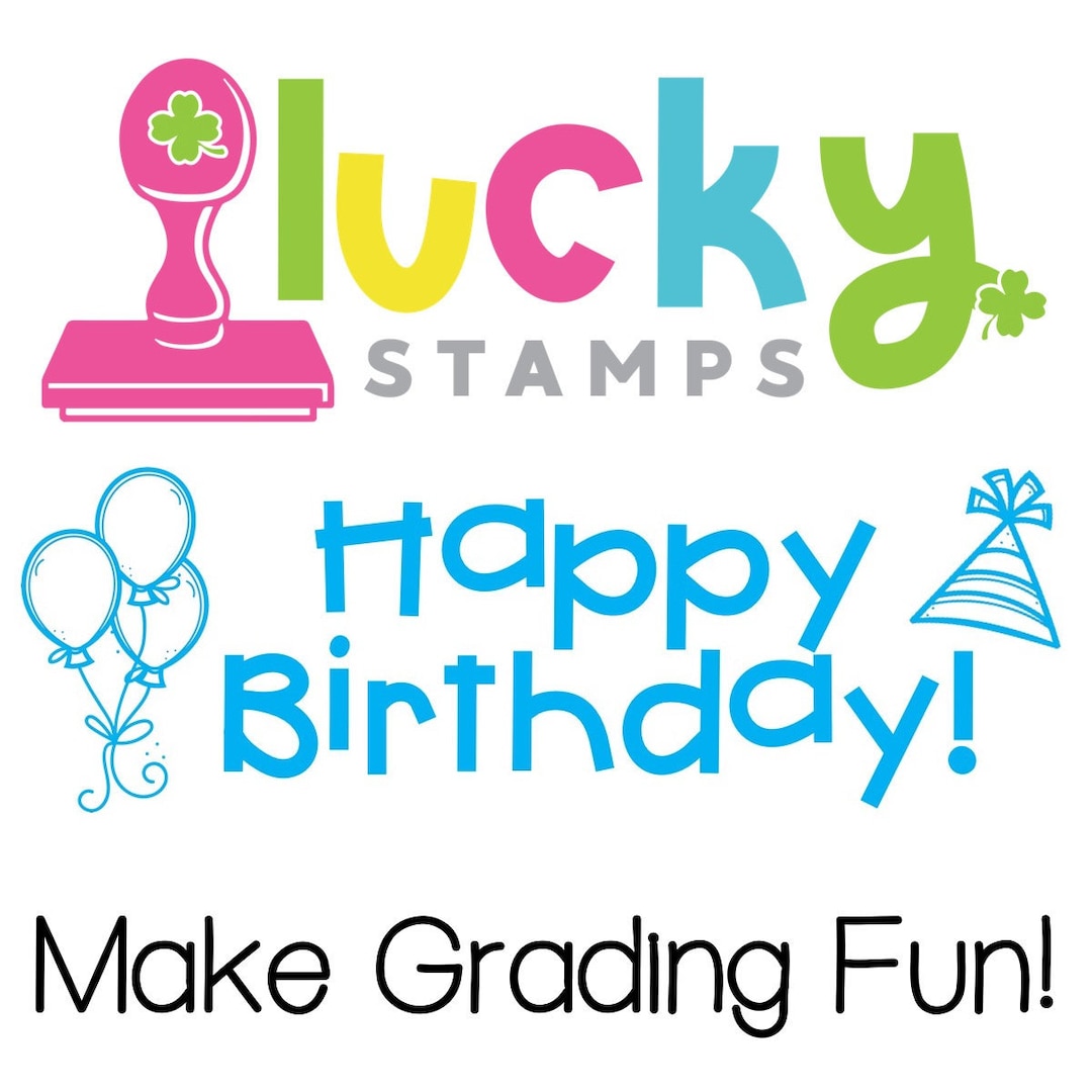 Happy Birthday Stamp, Birthday Stamp, Self-inking Teacher Stamp, Self ...