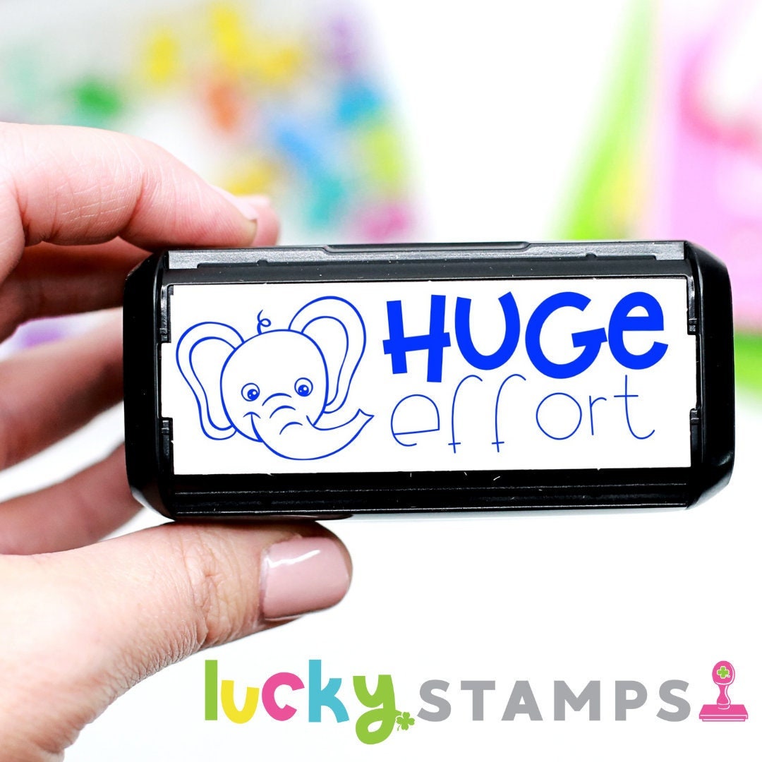 Elephant Stamp, HUGE Effort Elephant, Elephant Stamping, Self-inking ...