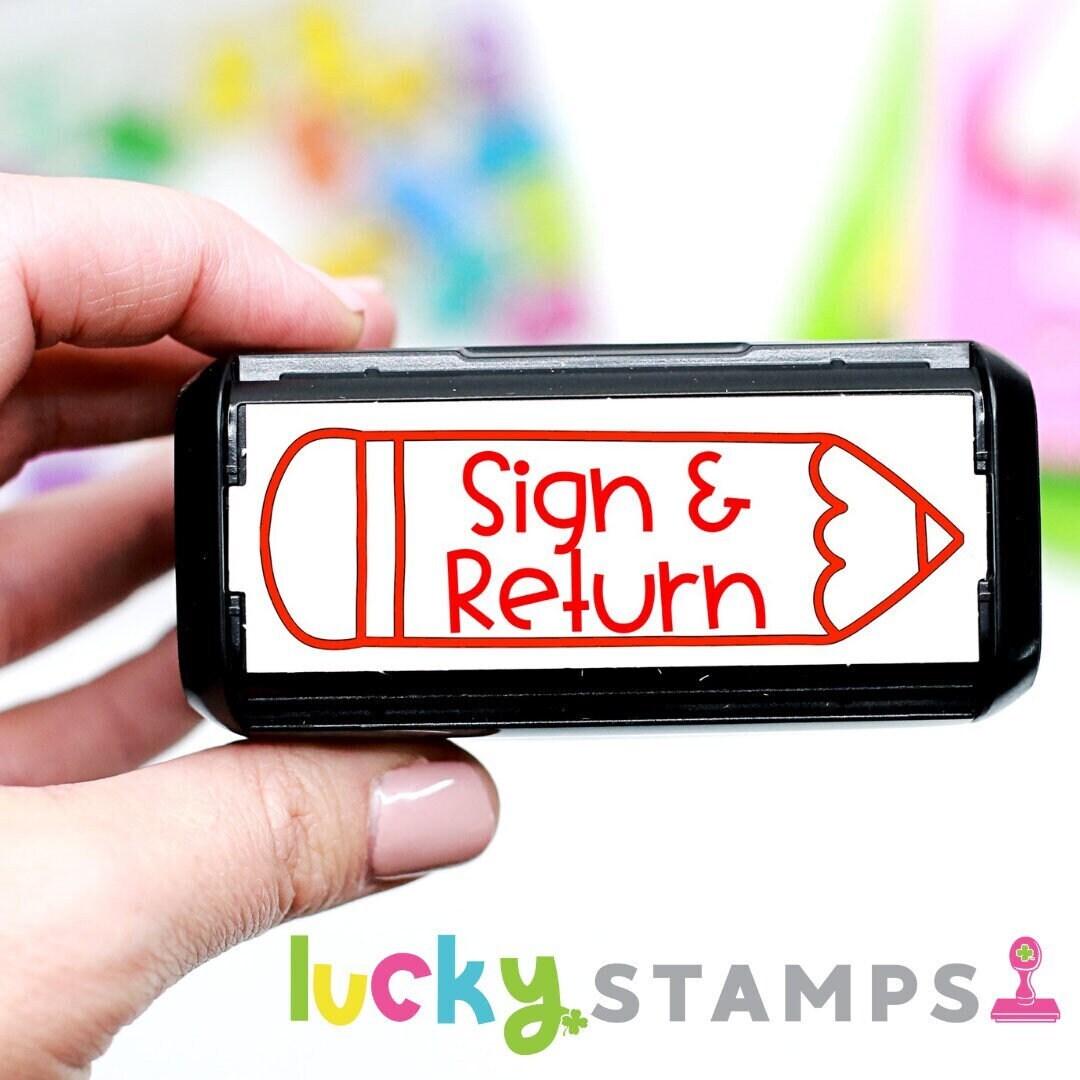 Sign & Return Stamp, Sign and Return, Sign and Return Self-inking ...