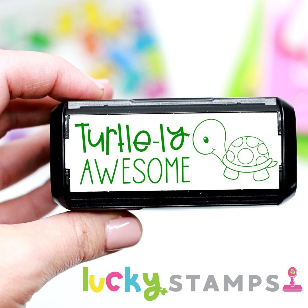 Turtle Stamp, Sea Turtle Stamp, Turtle-ly Awesome, Self-inking Teacher ...