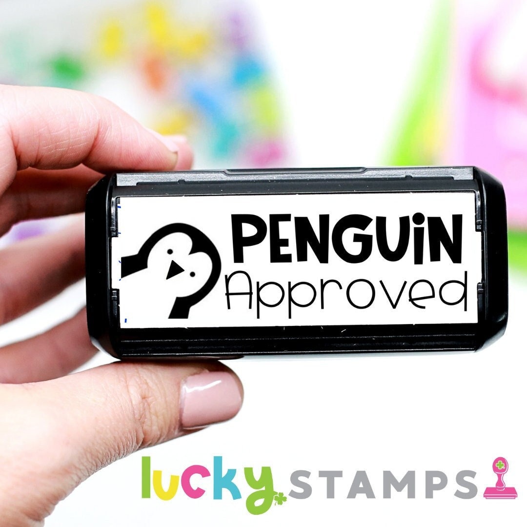 Penguin Stamp, Penguin Teacher Stamp, Teacher Stamp, Self Inking ...