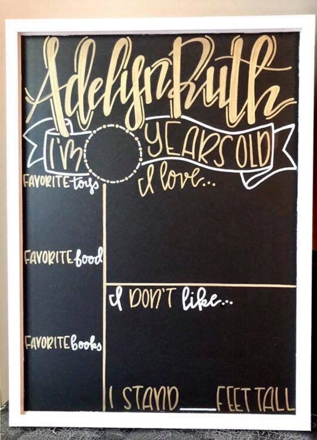 Personalized Birthday Chalkboard - Etsy