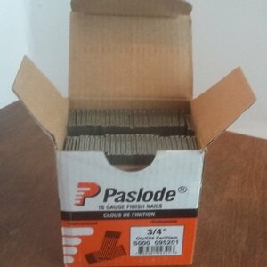 2 Boxes PASLODE 3/4" 16 Gauge Straight Brad Finish Nails = Qty 10,000 ...