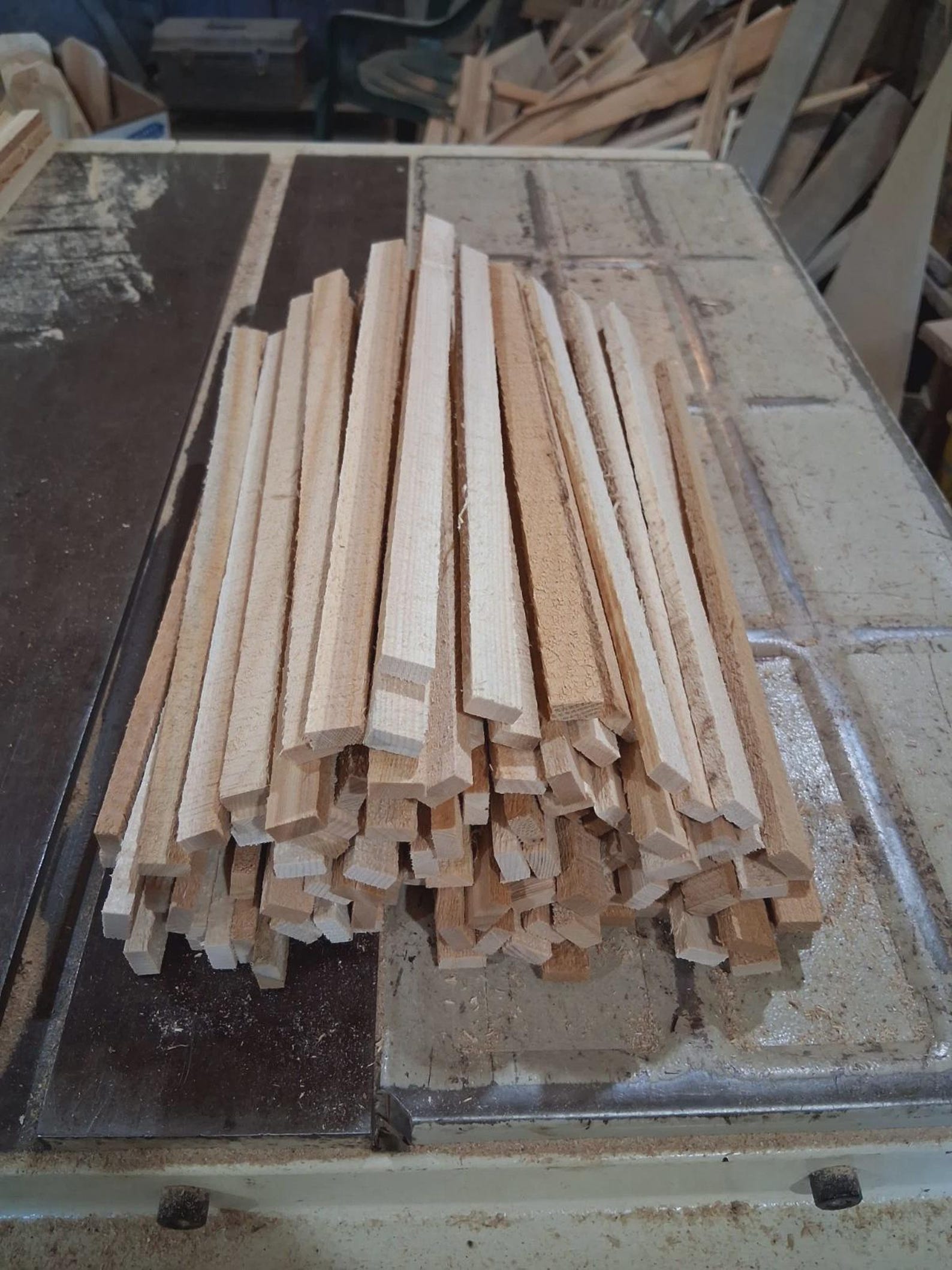 Lot of 50 1/2" X 1/4" X 11" Wood Craft Lumber White Cedar Short Square ...