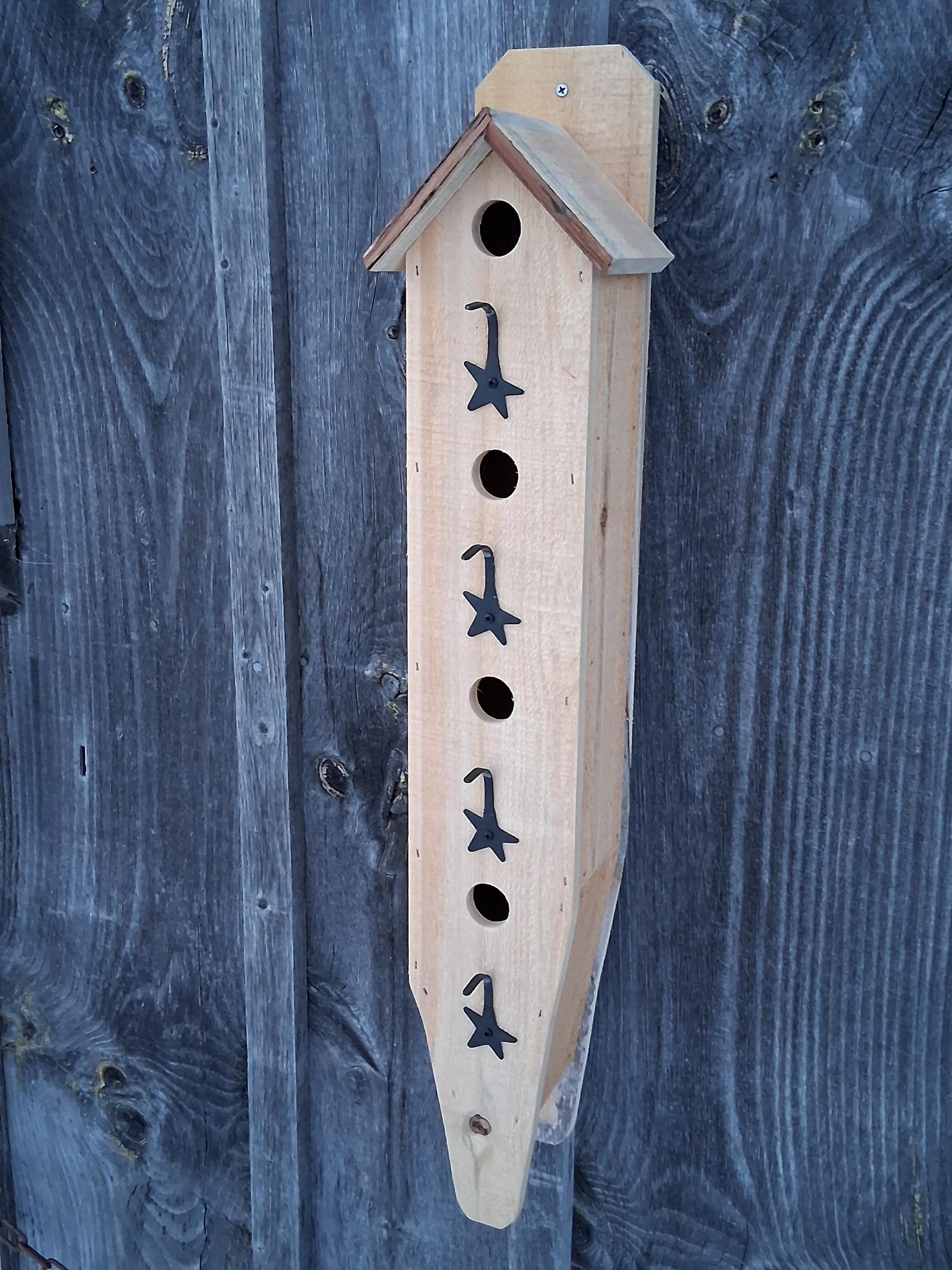 Four (4) Unit BIRD HOUSE 1~1/4" Holes With Metal Star Perches for ...