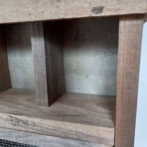 Primitive Rustic Free Standing Cubby Shelf Cabinet With Door, 18"x12"x4 ...