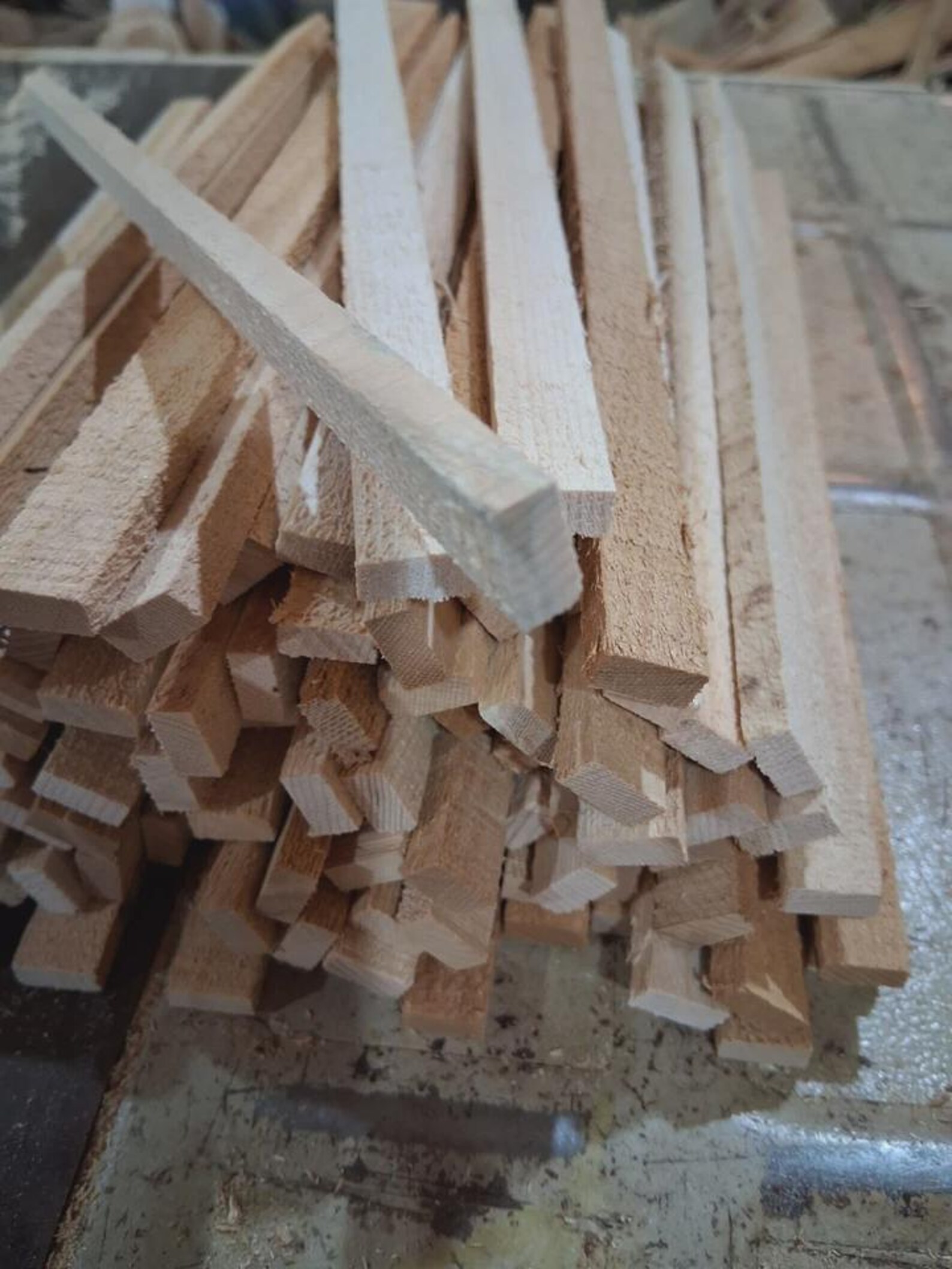 Lot of 50 1/2" X 1/4" X 11" Wood Craft Lumber White Cedar Short Square ...