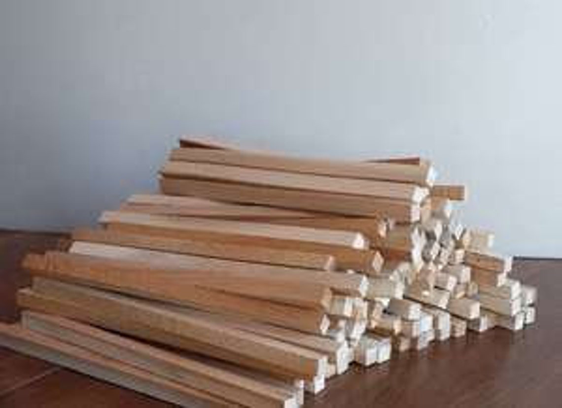 Lot of 50 1/2 x 1/2 x 11 Wood Craft Lumber | Etsy