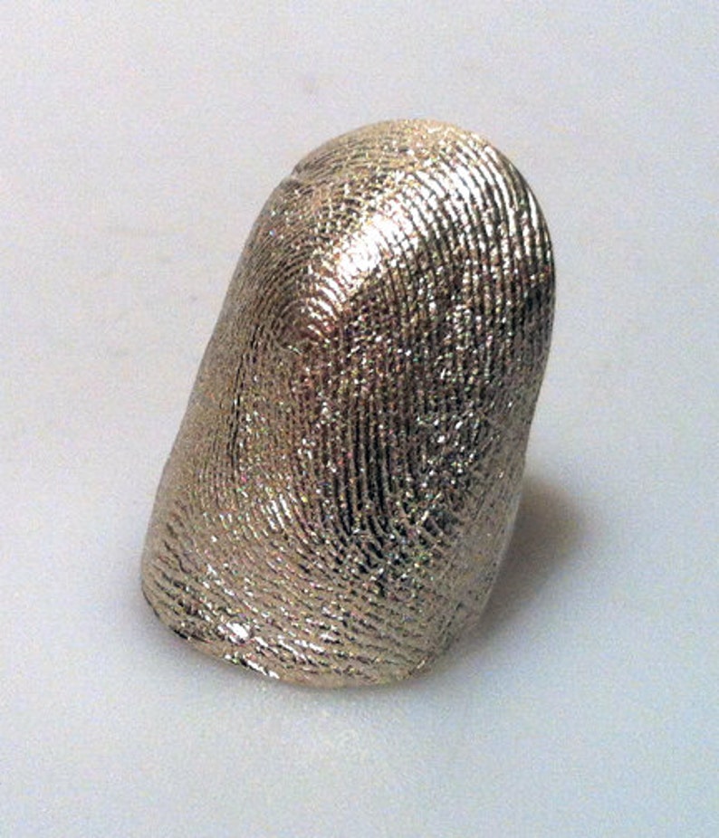 Sterling Silver Fingerprint Ring - Etsy