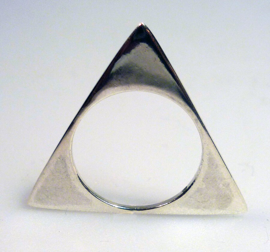 Sliver Triangle Ring - Etsy