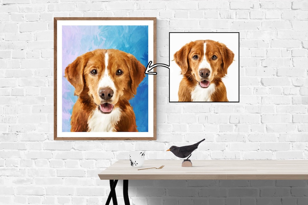 CUSTOM Pet Painting Portrait/ Personalized Pet Painting Print / Oil ...
