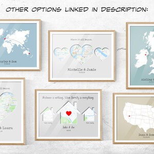 Personalized Heart Map Print Poster / Custom Map Gift, Paper ...