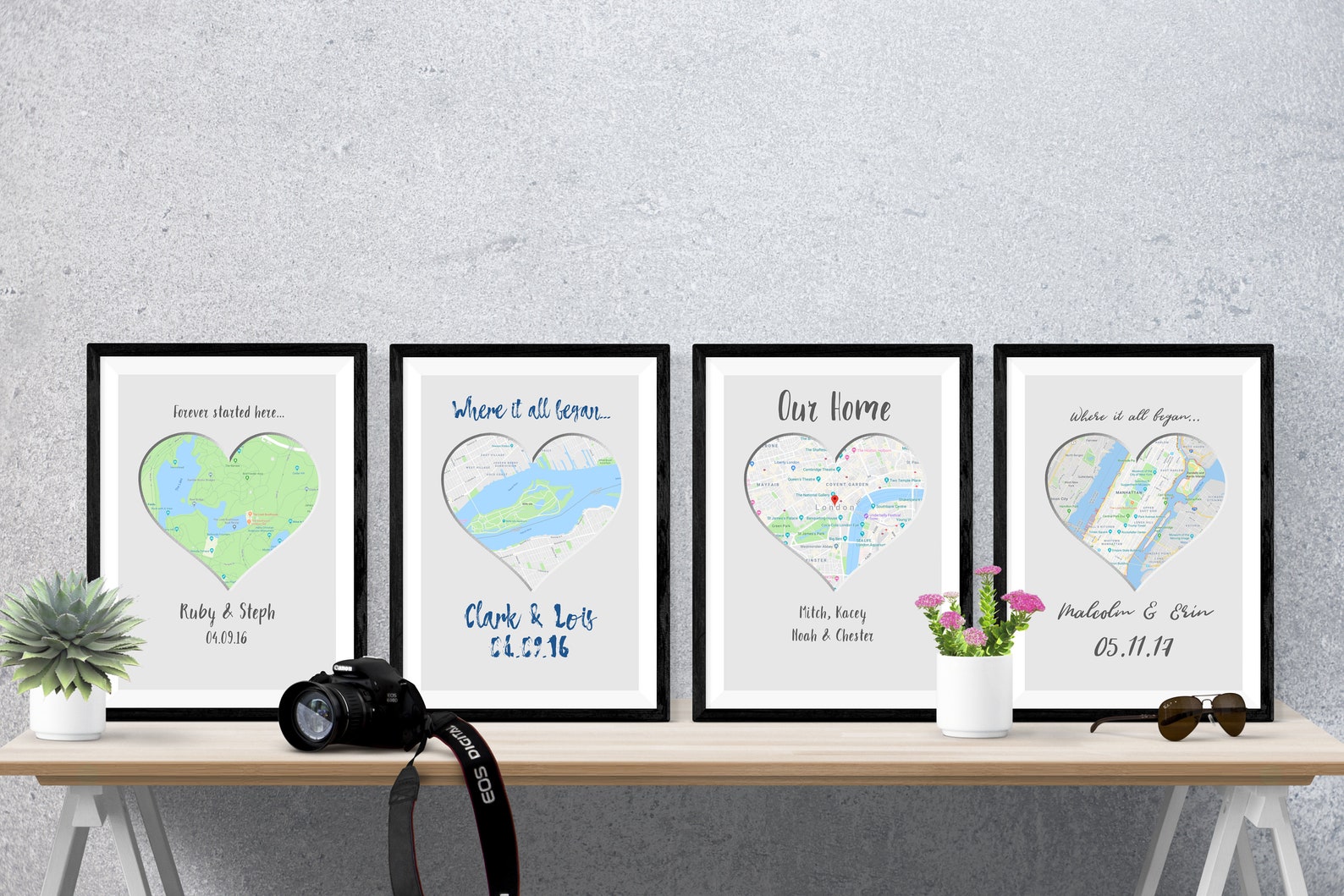 Personalized Heart Map Print Poster / Custom Map Gift Paper - Etsy
