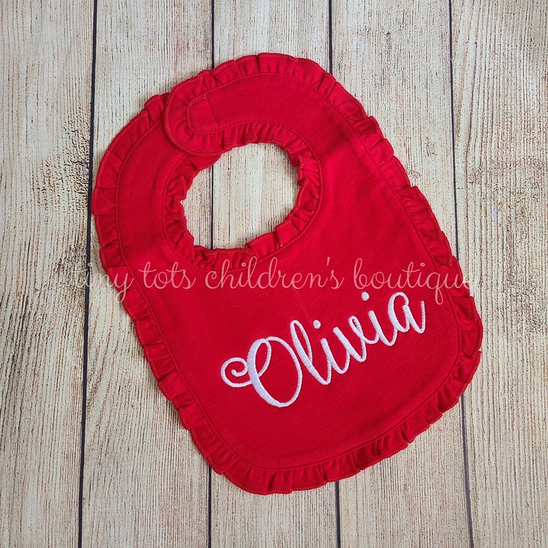 Ruffled Bib - Etsy