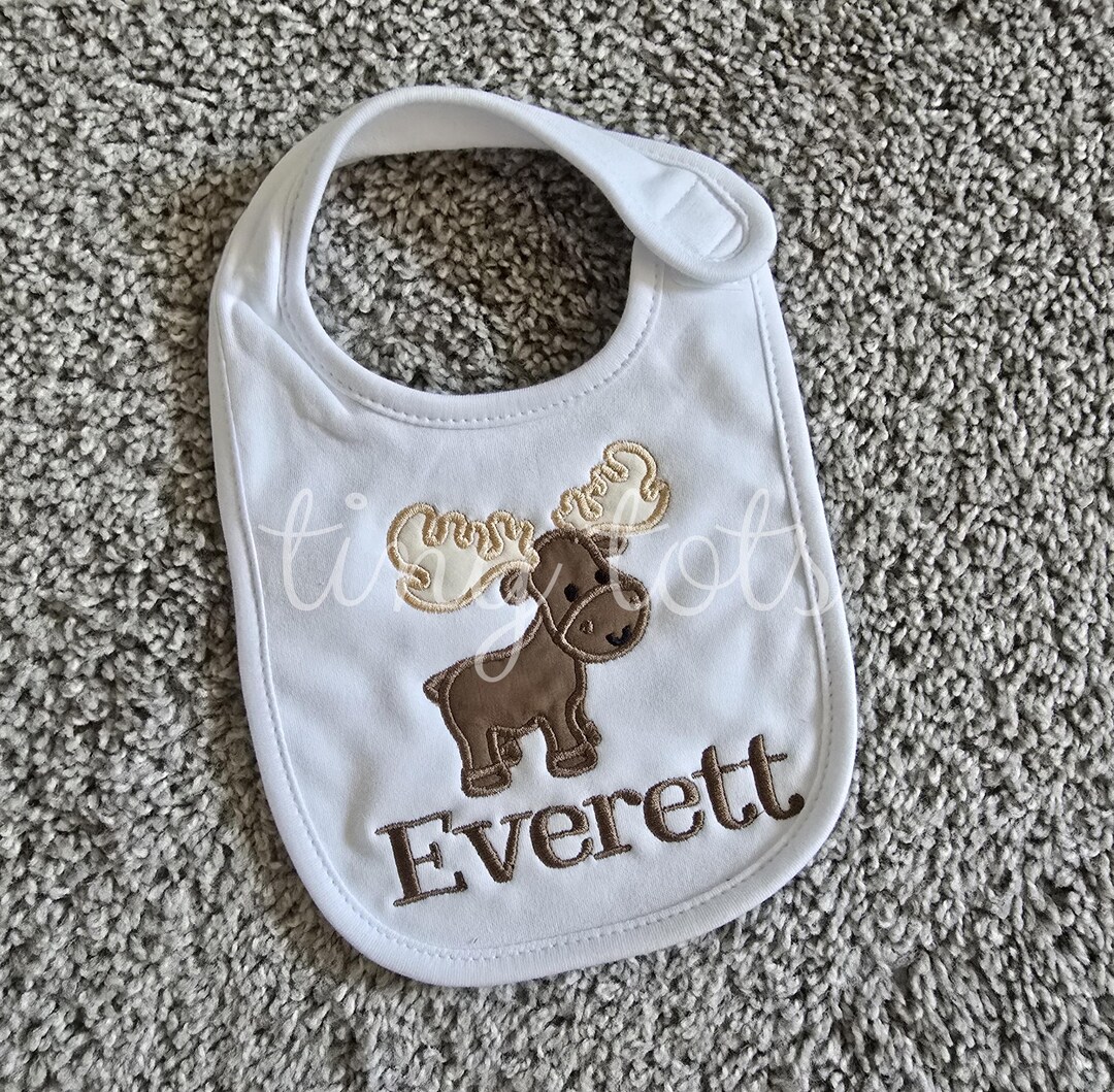 Personalized Baby Boy Bib - Monogram Bib - Embroidered Bib - Newborn ...