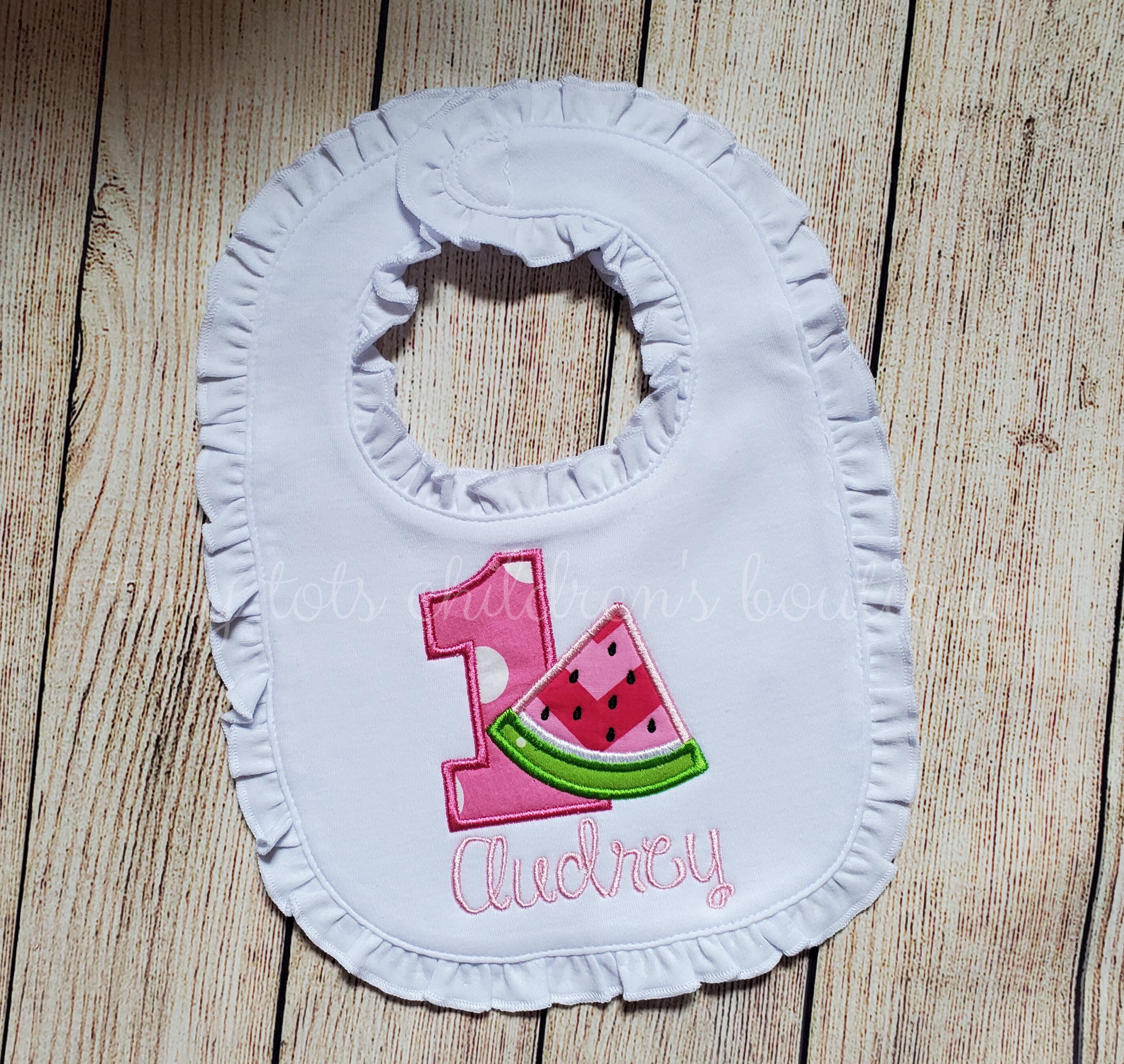Personalized Birthday Bib Watermelon Bib Embroidered Baby | Etsy