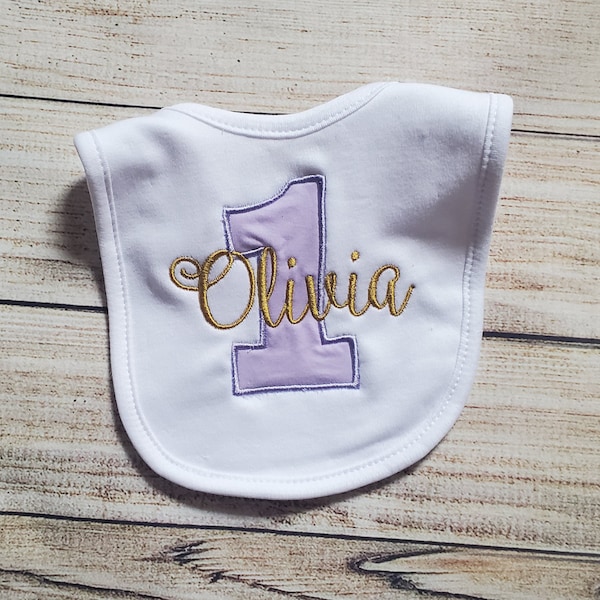 First Birthday Bib Girl - Etsy