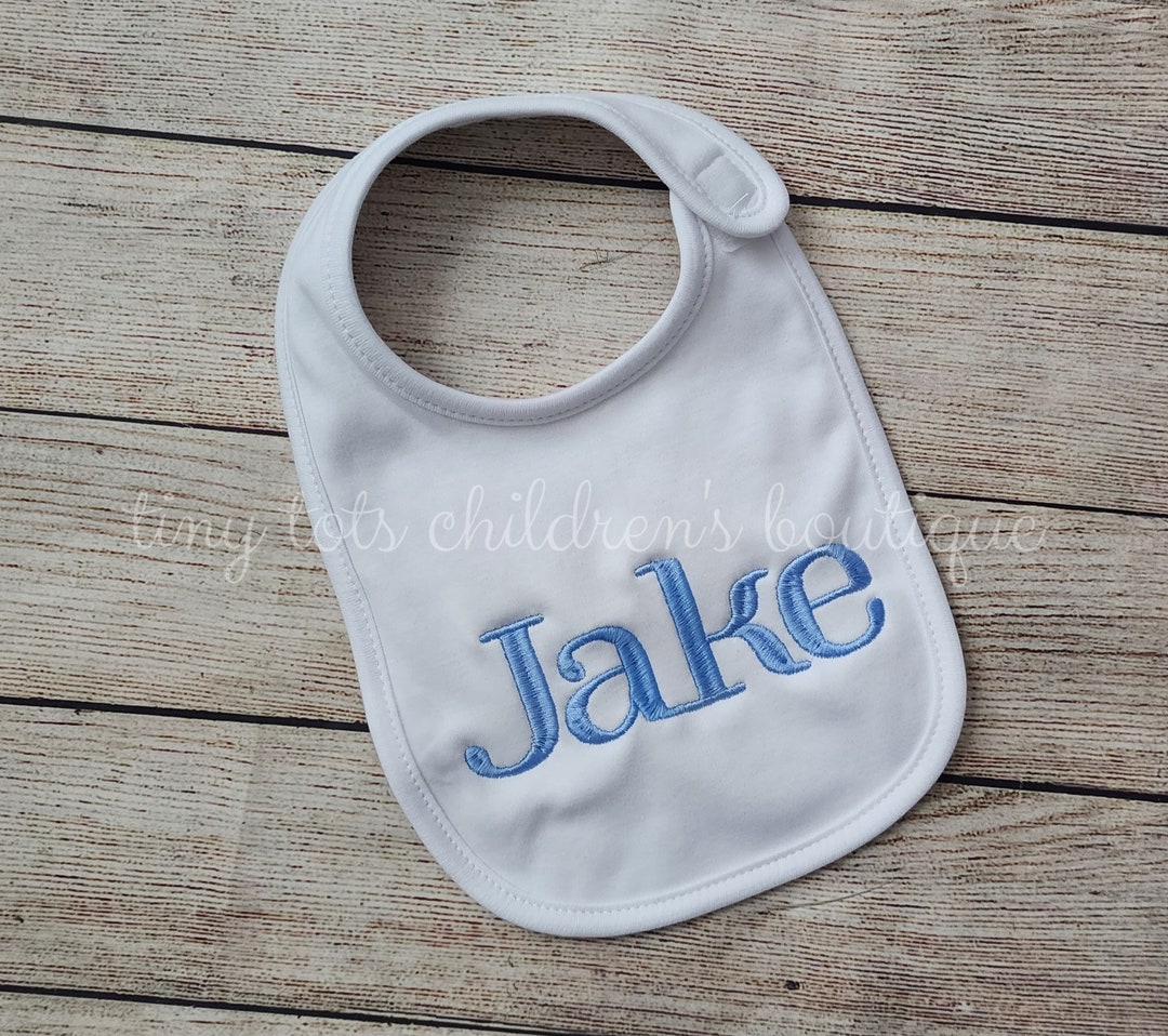 Monogram Baby Bib Newborn Bib Baby Shower Gift Custom Baby Bib Baby Boy ...