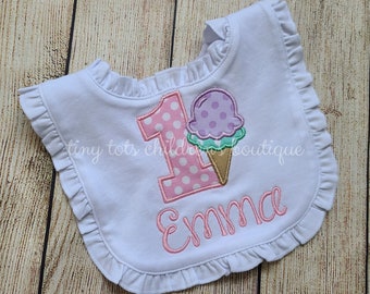 First Birthday Bib Girl | Etsy