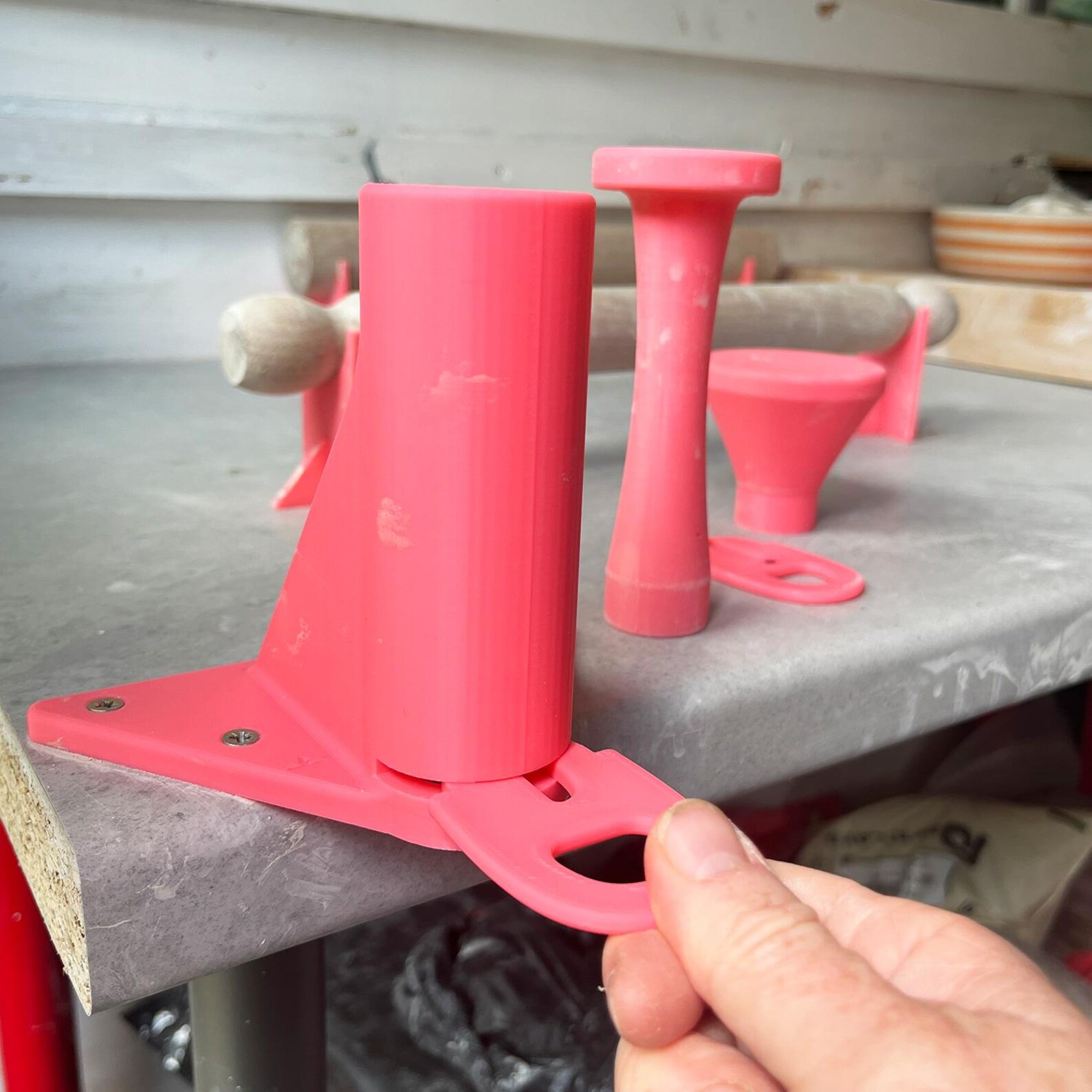 The Mini Tabletop Clay Extruder With Press Attachment, for Pottery ...