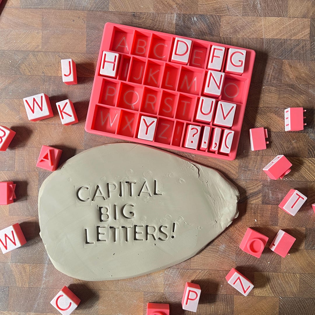 Capital Letter Big Stamps. Sans Serif. Each Letter 18mm in Height ...