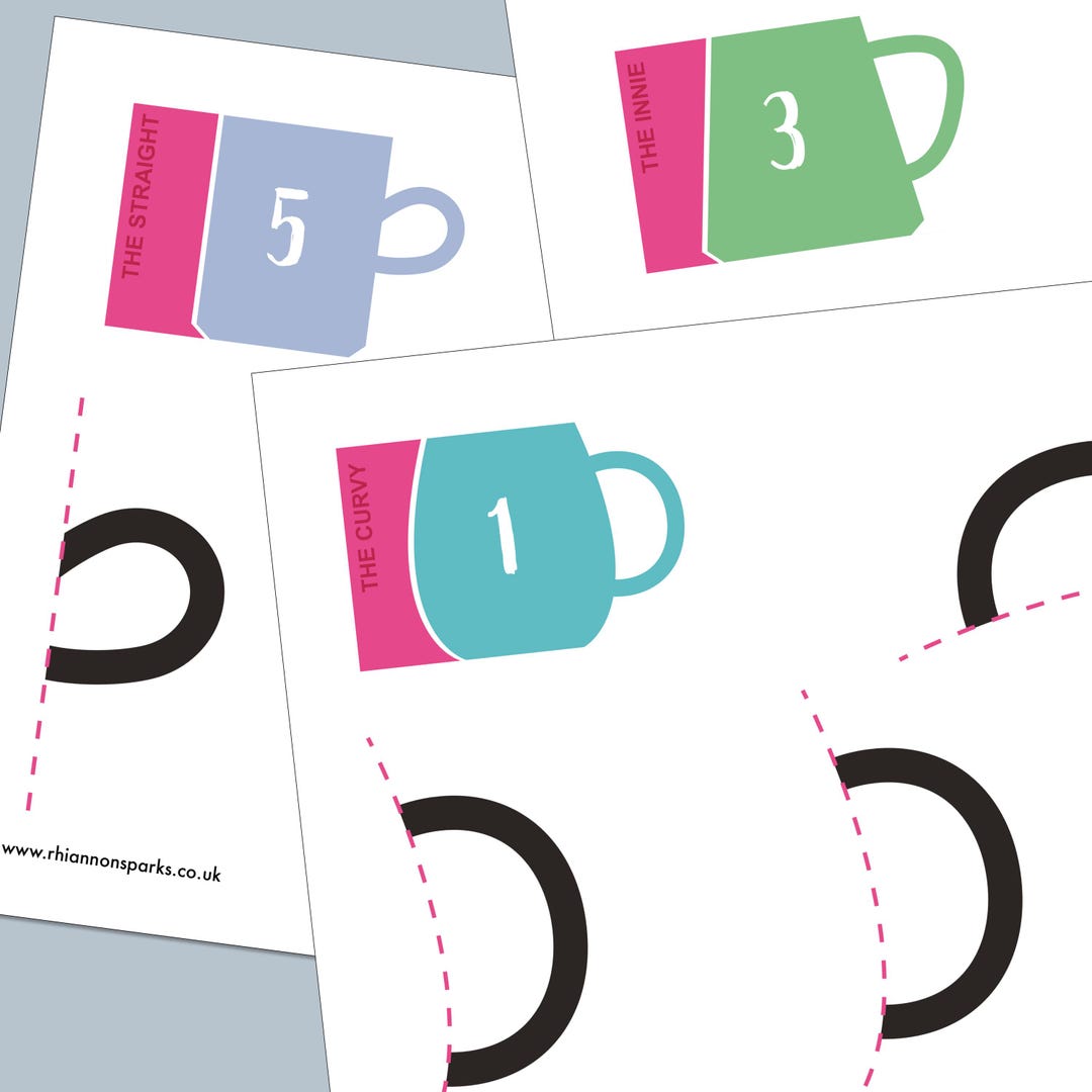 Pottery Handle Shapes Templates. Download and Print 24 Different Handle ...