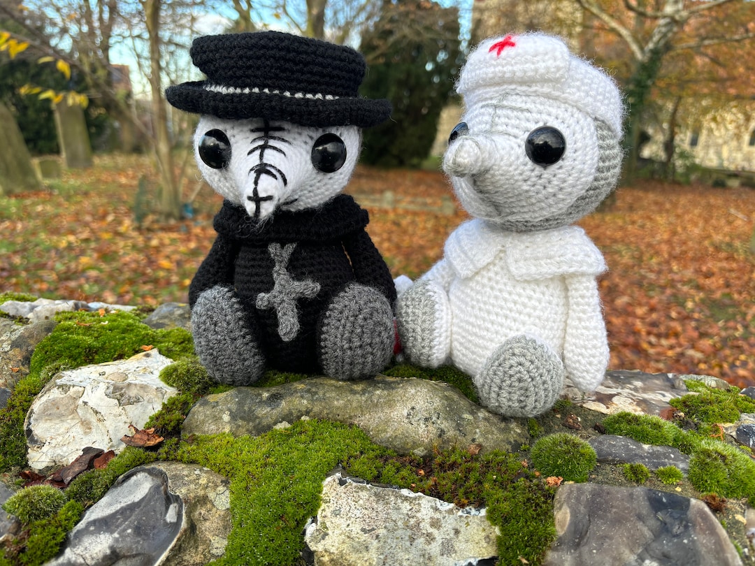 Plague Doctor and Plague Nurse Bundle Crochet Pattern PDF Downloadable ...