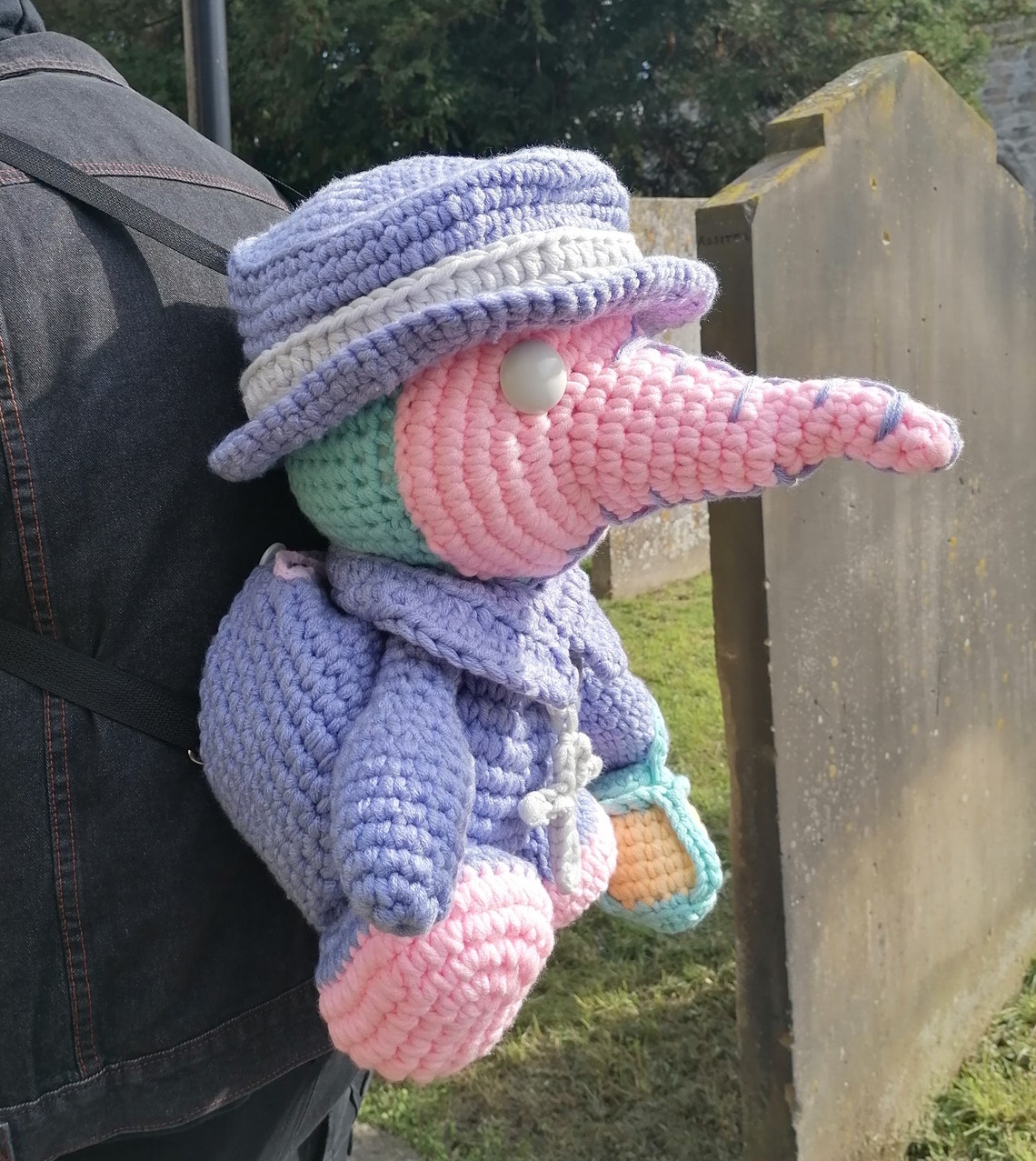 ADD ON Plague Doctor Backpack Add on Crochet PDF File - Etsy
