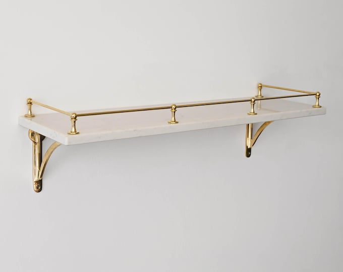 Victorian Polished Brass Gallery Rail Kitchen Fiddle Rail Solid Brass ...