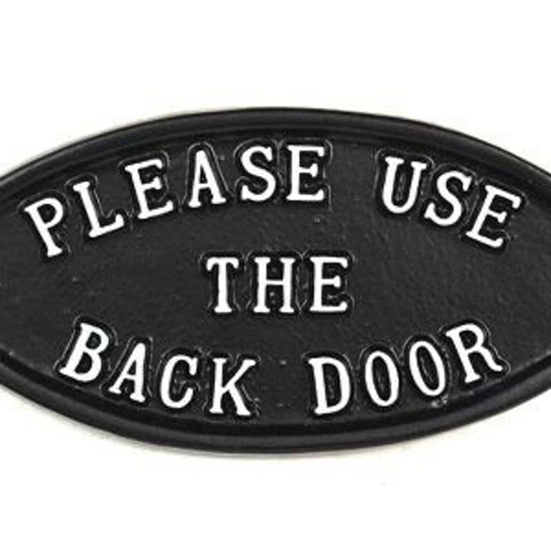Back Door Sign - Etsy