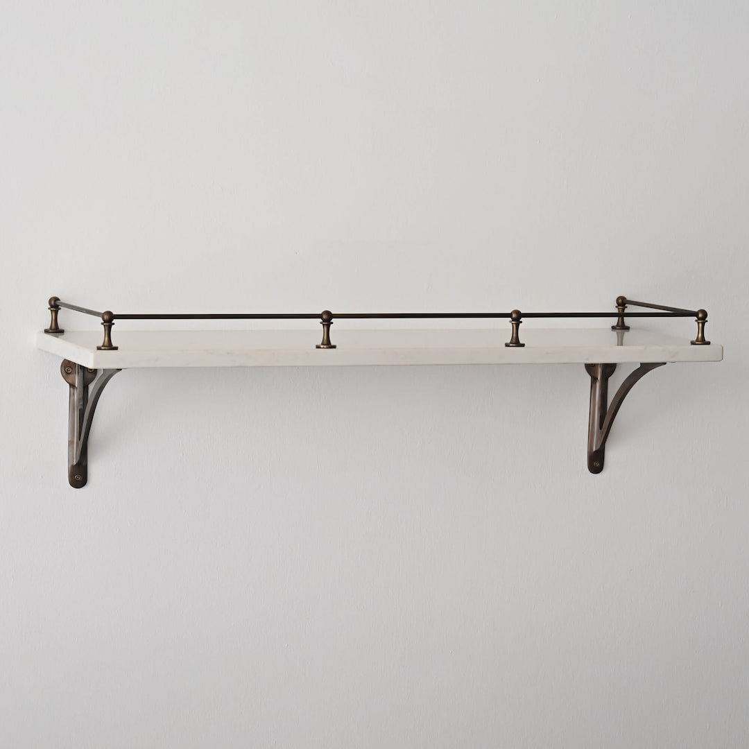 Aged Brass Gallery Rail | Kitchen Fiddle Tipping Shelf Rail Solid Brass ...