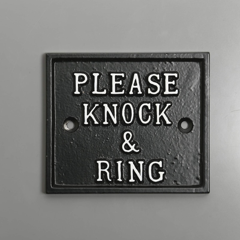 Please Knock Sign - Etsy