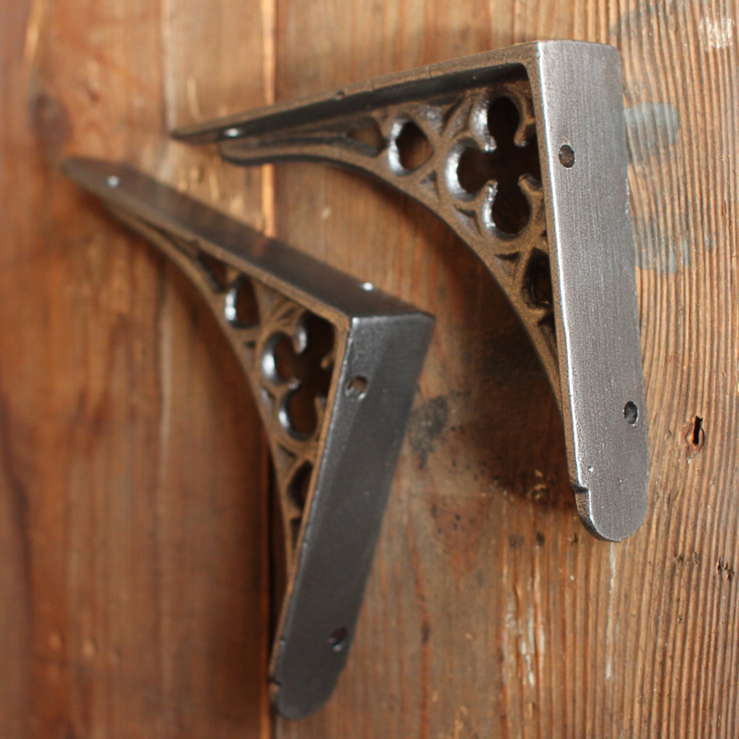 2 X 5x4 Small Gothic Cast Iron Brackets Shelf Shelving | Etsy