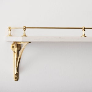 Victorian Polished Brass Gallery Rail | Kitchen Fiddle Tipping Shelf ...
