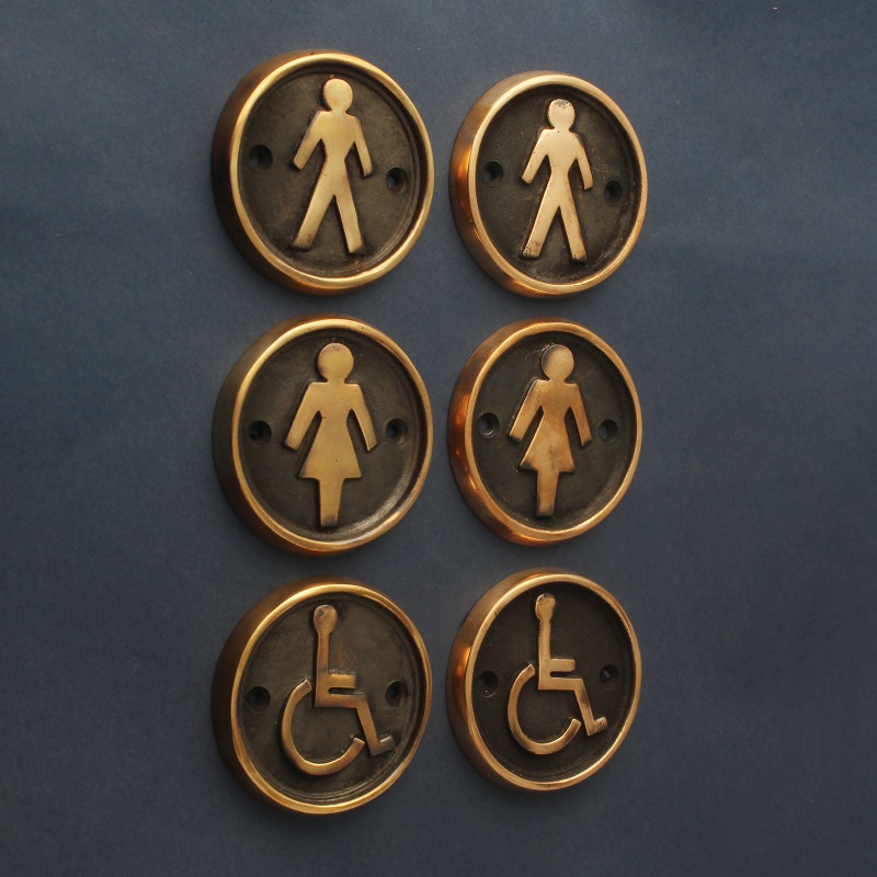 Bathroom Signs - Etsy