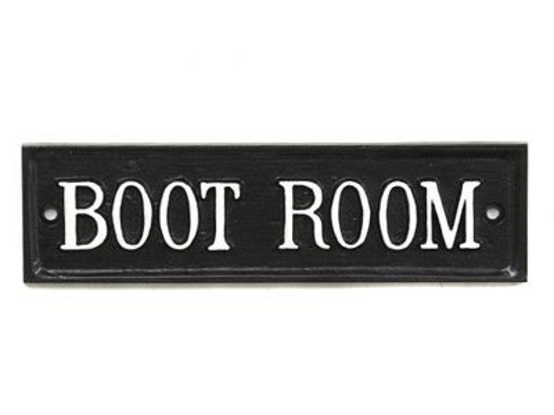 Boot Room Door Signs Shabby Chic Country Style Cast Iron Traditional ...
