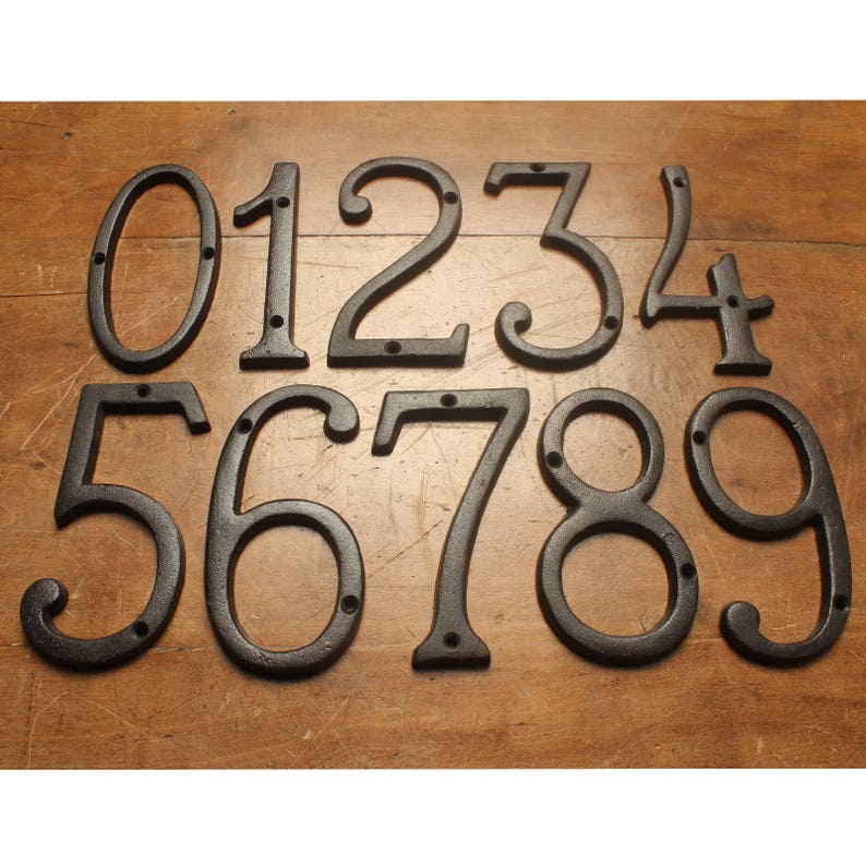 Cast Iron House Numbers 6 Inch Metal Home Address Numbers - Etsy UK
